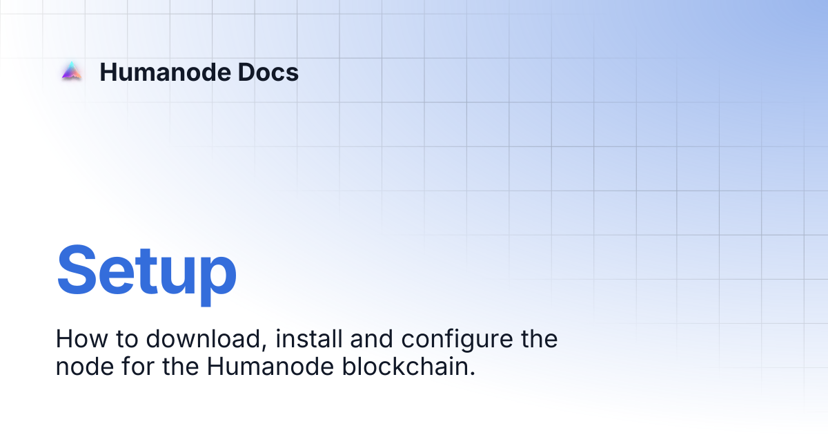 Setup Humanode Docs