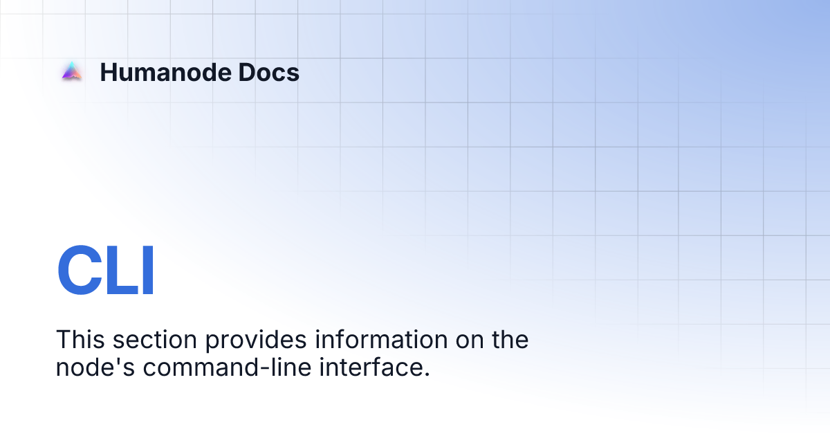 CLI | Humanode Docs